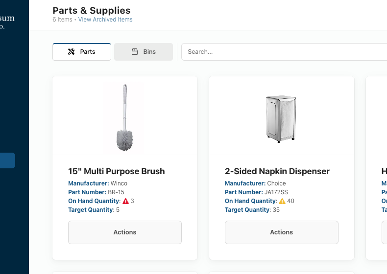 How do I know when a part has low inventory? – HelixIntel